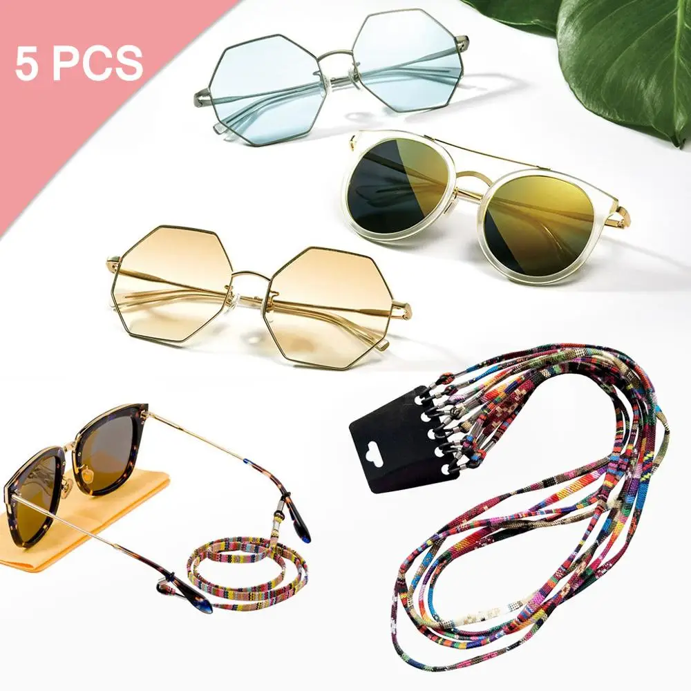 5 Pcs/Pack Multi Color Sunglasses Strap Eyeglass Glasses Retainer ...