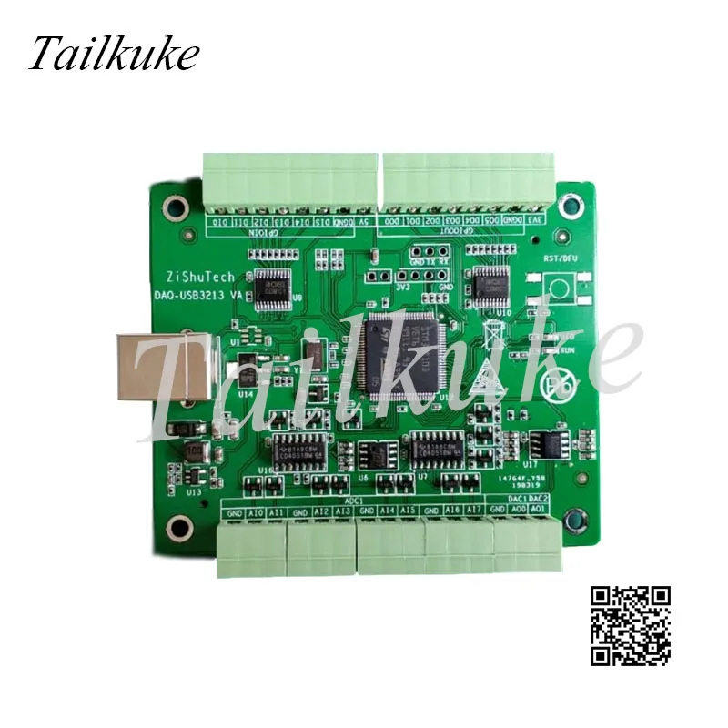 Usb Data Acquisition Card 10v 8-channel 12-bit Adc 12-bit Dac Dio ...