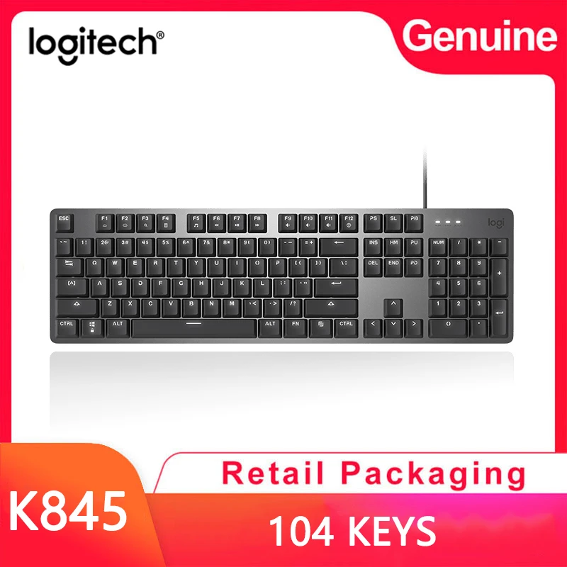 Logitech k845 gaming mechanical keyboard Cherry MX switch 104 key ...