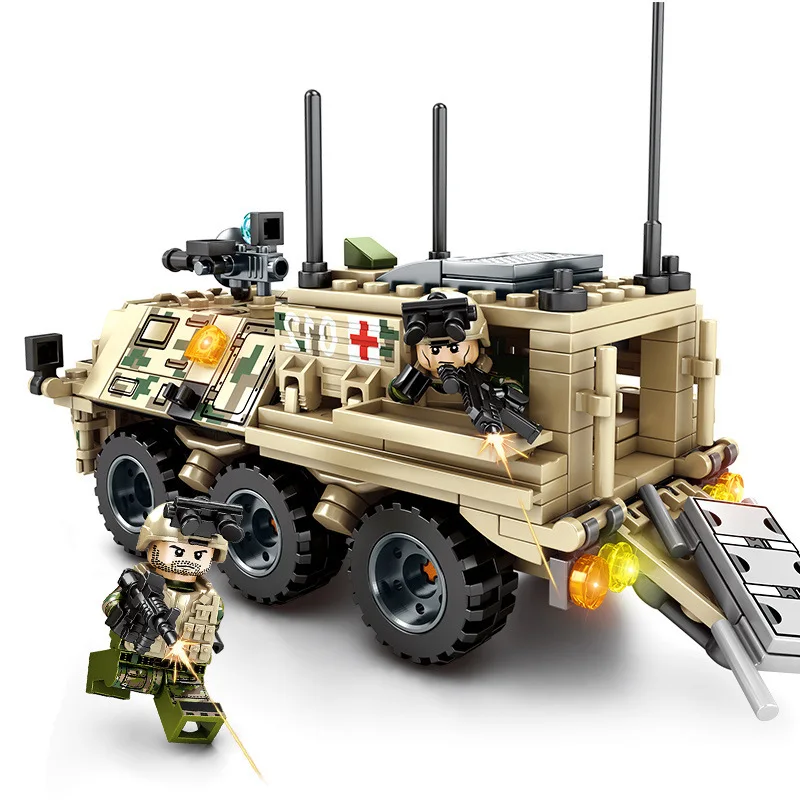 Sembo Blocks Military Armored Ambulance Building Blocks WW2 AAMBV ...