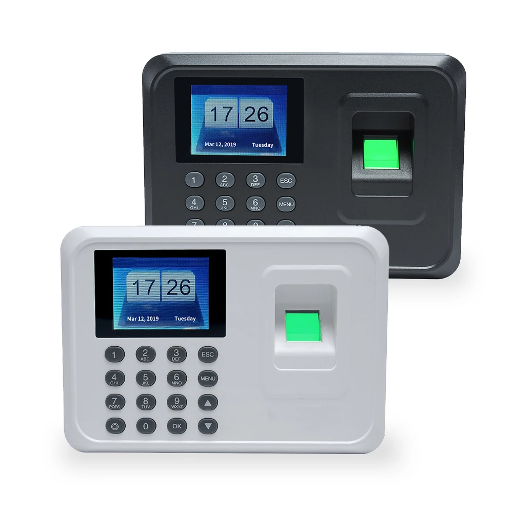 A5 2.4in Biometric Fingerprint Time Attendance System Clock Recorder ...