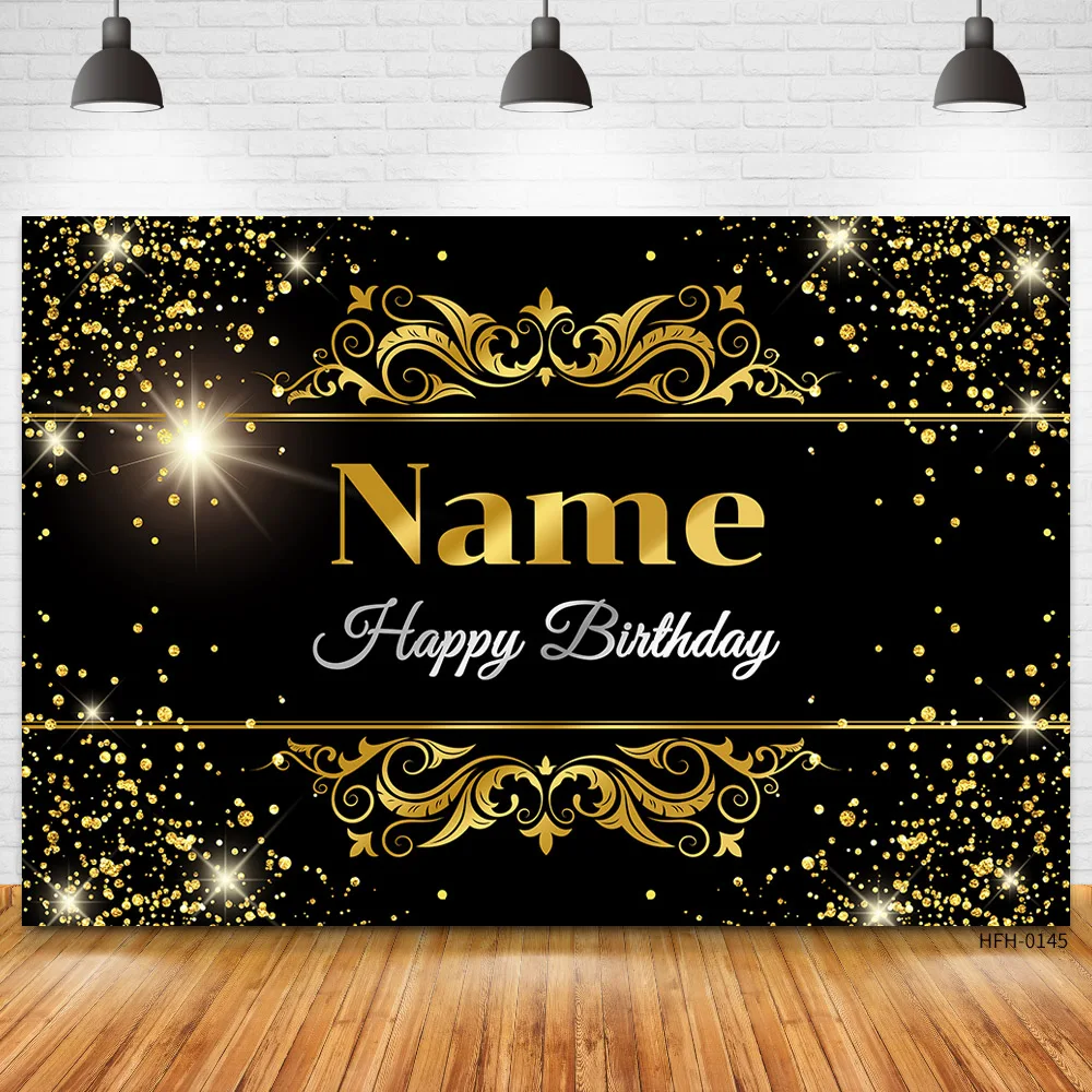 Diy-Gold-Glitter-Birthday-Party-Banner-Custom-Name-Backgrounds-Baby ...