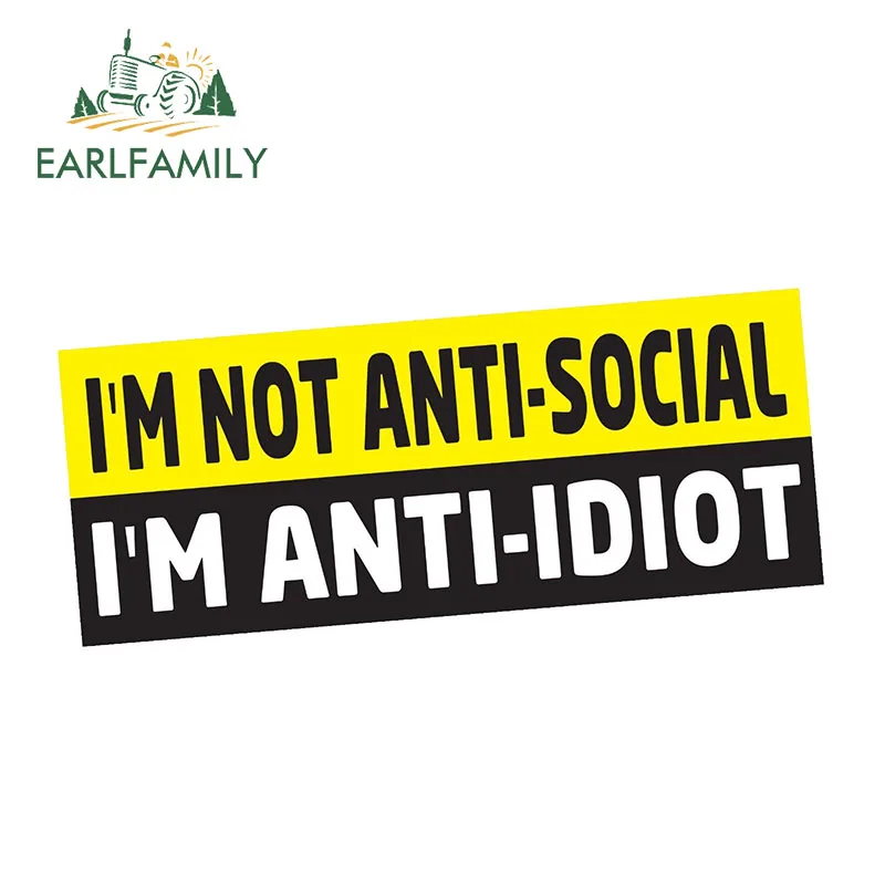 EARLFAMILY-15cm-x-3cm-IDIOT-Bumper-Sticker-Funny-DECAL-Car-DRIFT-4X4 ...