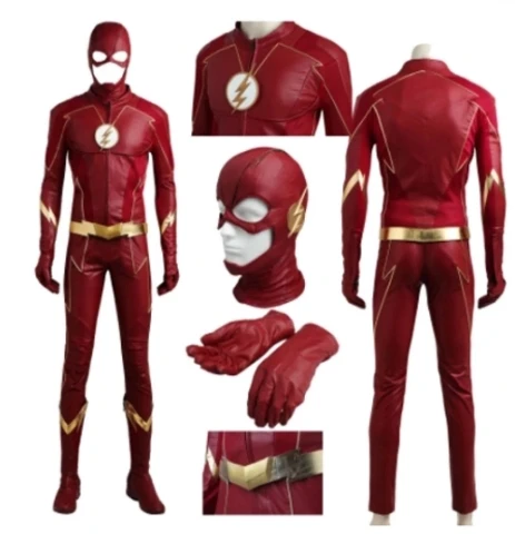 Uniforme-rojo-Flash-para-hombre-adulto-temporada-4-ropa-de-fiesta ...