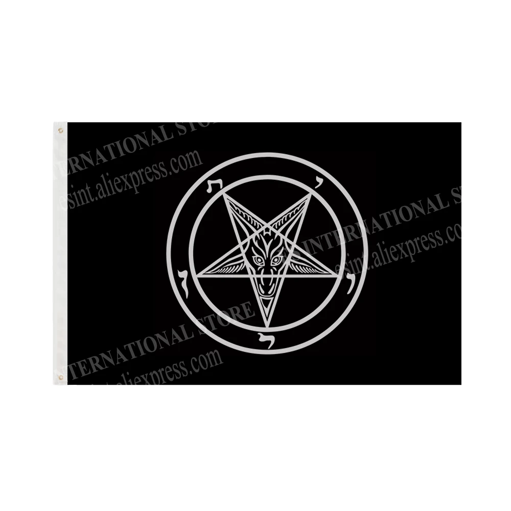 Baphomet-Satan-Flag-90-x-150cm-3-x-5ft-Custom-Banner-Metal-Holes ...