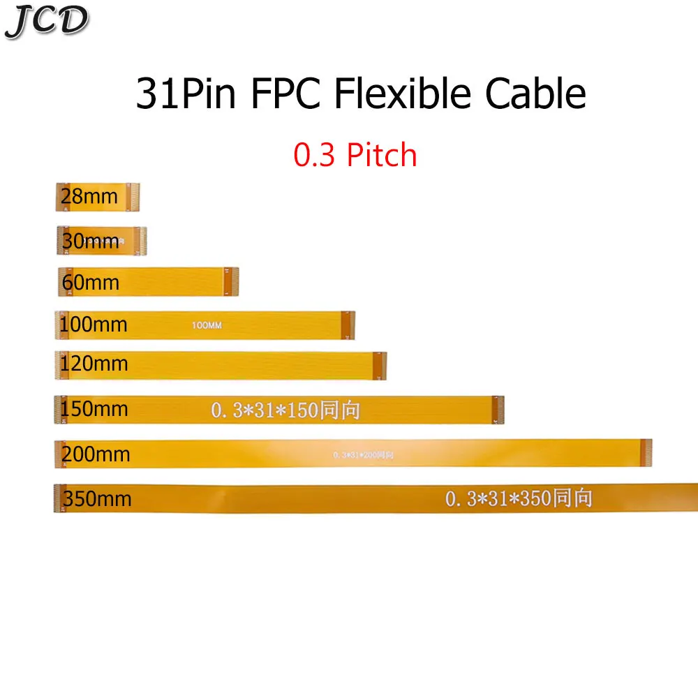 JCD-1pcs-31Pin-Gold-plated-FPC-FFC-Connector-Flexible-flat-Cable-0-3-mm ...