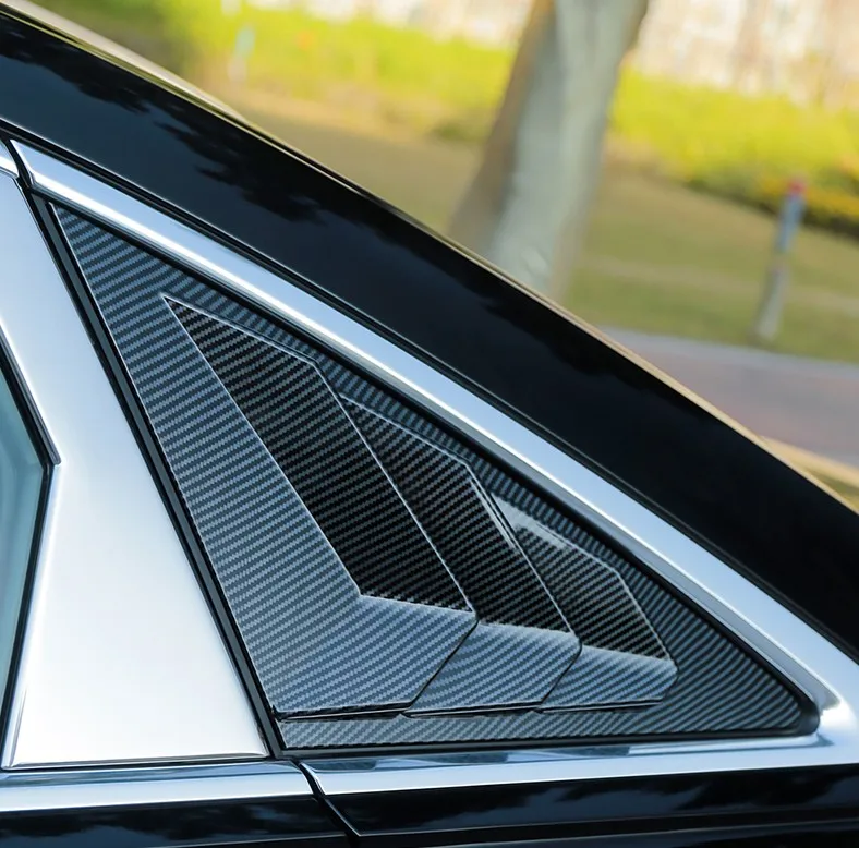 Car-Styling-Carbon-Fiber-Rear-Window-Triangle-Shutters-Decoration-Panel ...