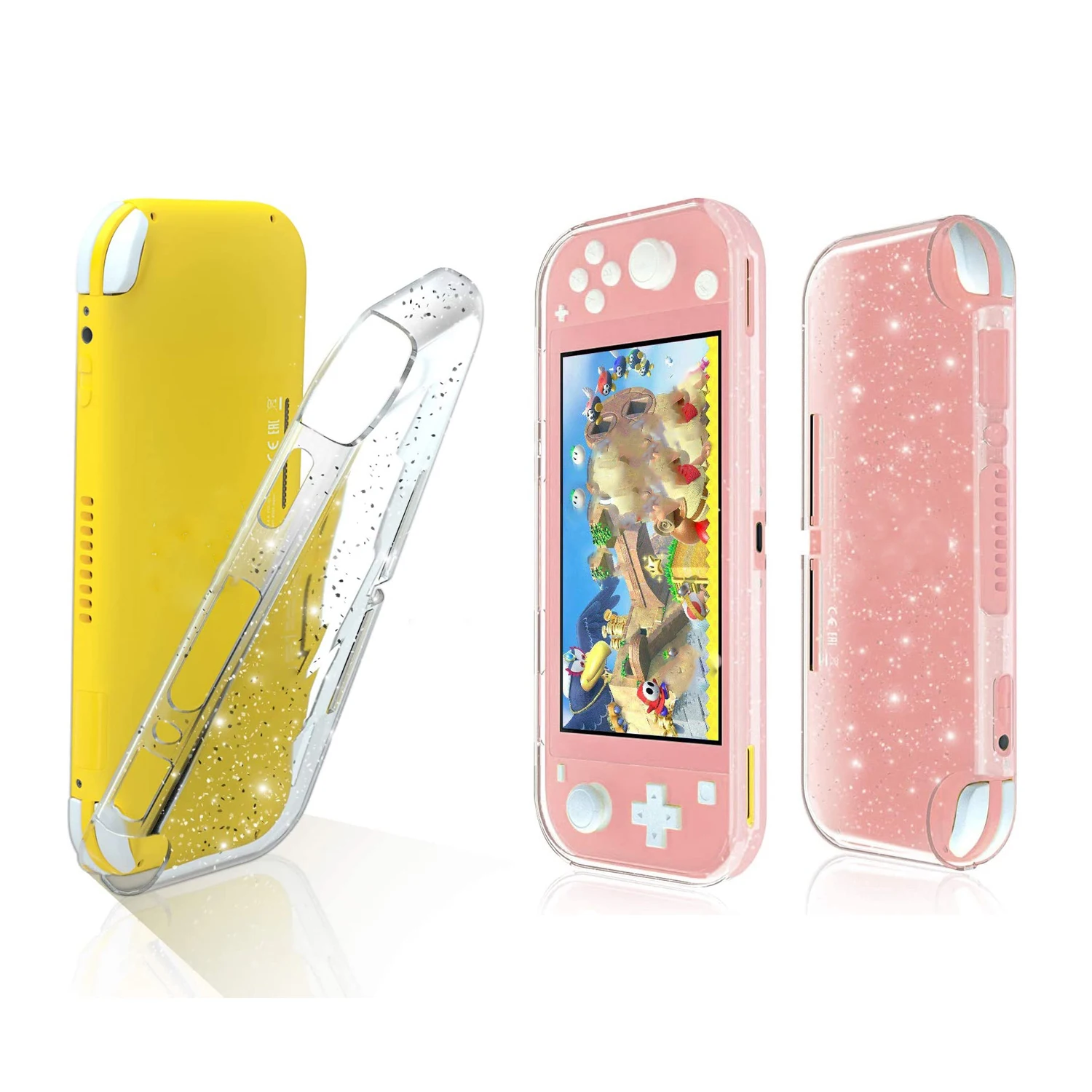 Clear Tpu Soft Glitter Case Protective Cover Bling Shell For Nintend ...