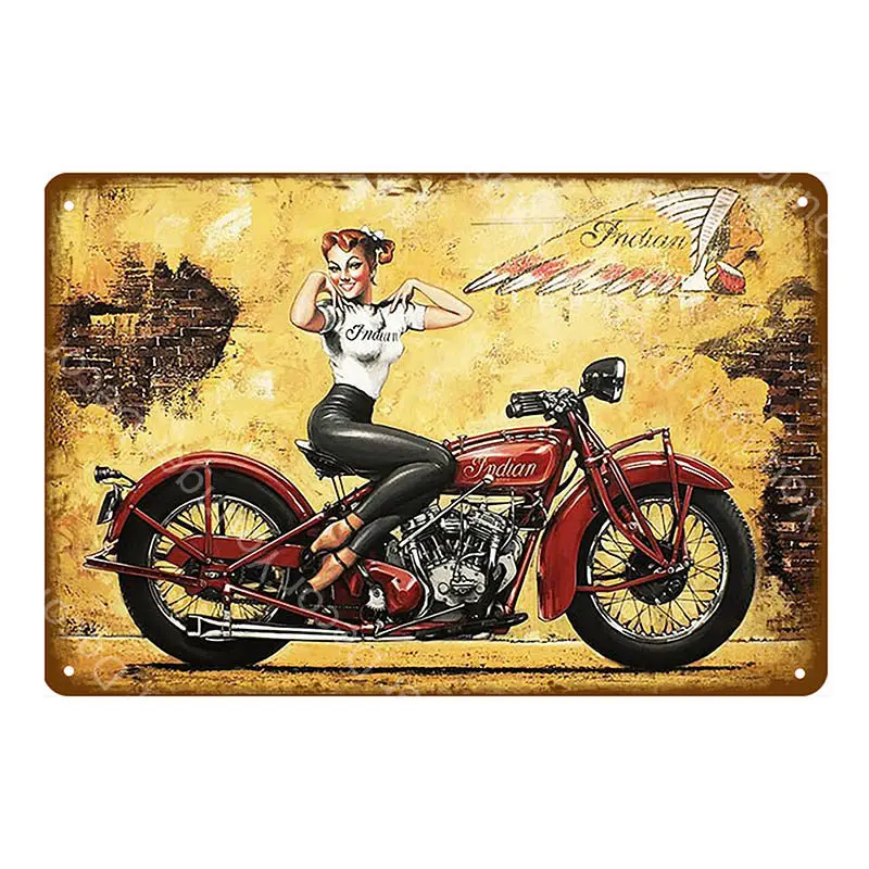 Indian Motorcycle Pin Up Girl