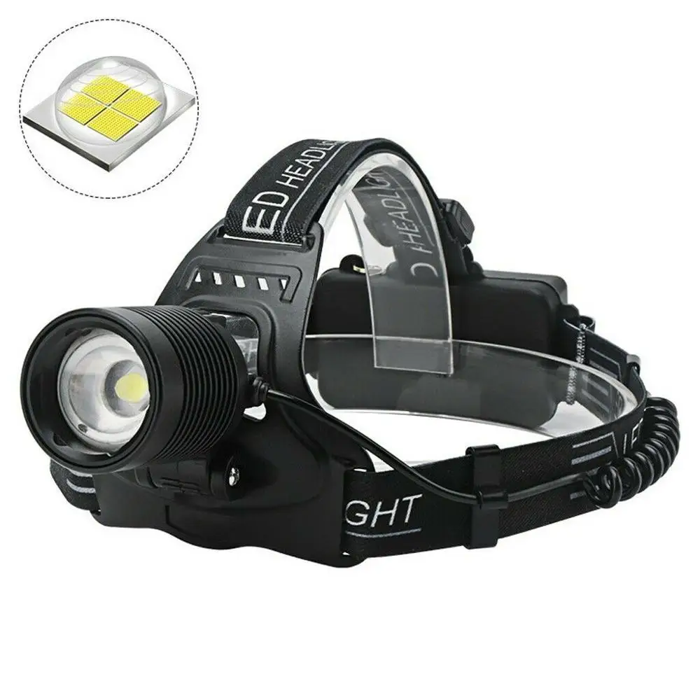 XHP70 LED Headlamp USB Rechargeable Zoom Headlight Torch Lamp 18650 ...