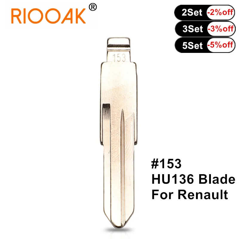 KD-Uncut-Flip-Remote-Key-Blade-HU136-153-VVDI-em-branco-para-Renault ...