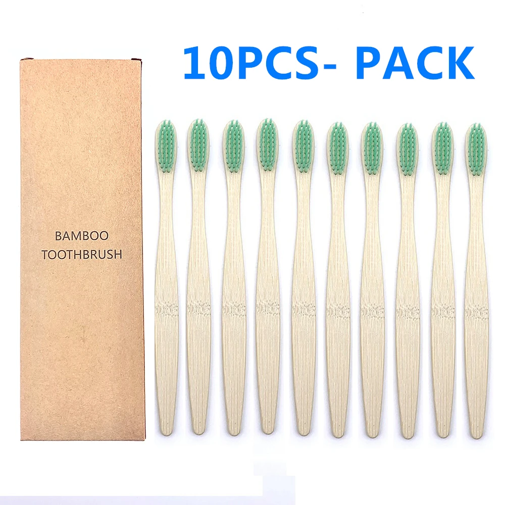 10-Pcs-Natural-mixed-color-bamboo-toothbrush-Eco-Friendly-Biodegradable ...