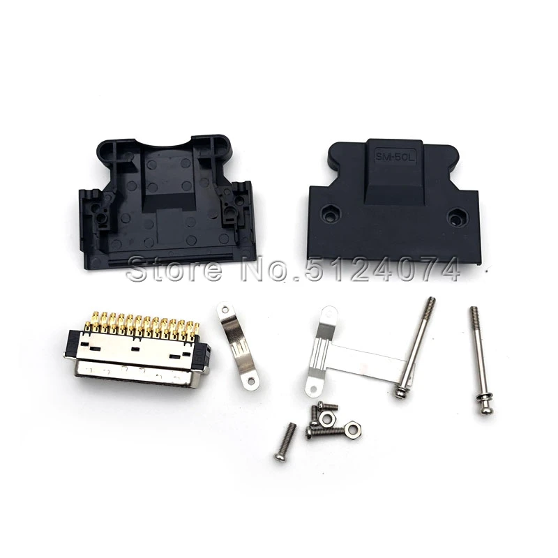 SCSI 커넥터, SCSI 50 핀 플러그, 50 코어 HPCN SM 50L 서보 커넥터, 풀 골드|커넥터| - AliExpress