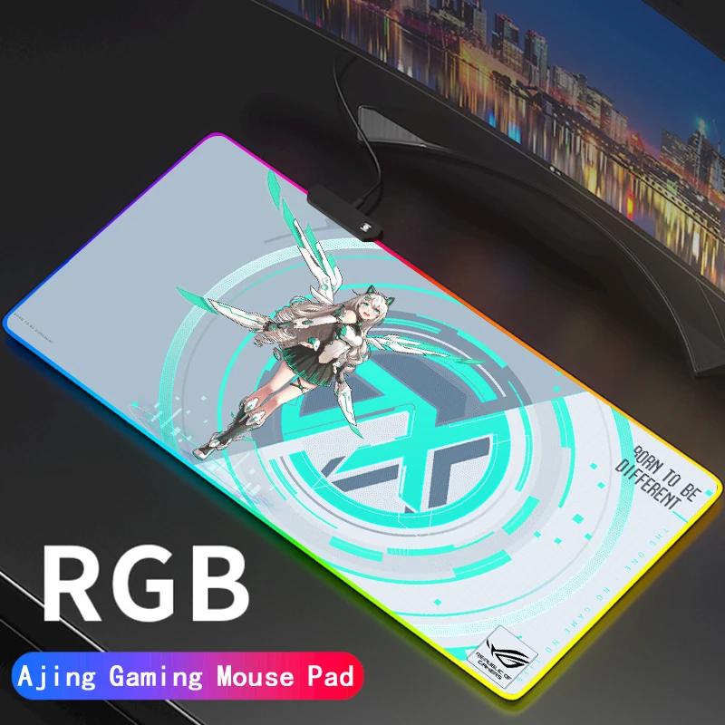 Rgb Pc Accessories Led Rog Mouse Pad Gaming Mats Gamer Backlit Mausepad ...