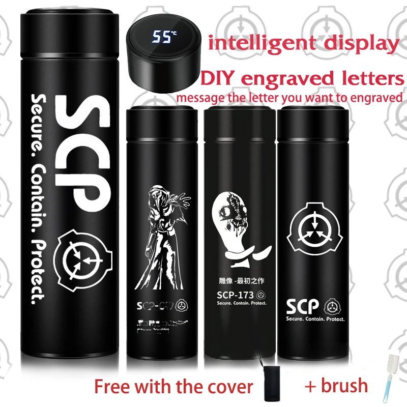 Generic 500ml Scp Foundation Intelligent Stainless Steel Diy Bottle ...