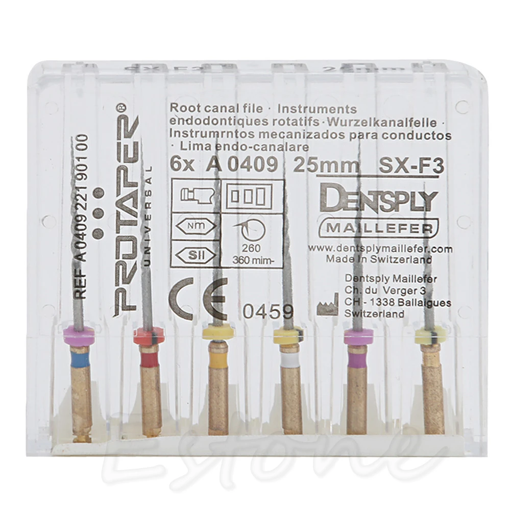 A Packet Protaper Files Niti Sx-f3 25mm Dental Dentsply Rotary ...