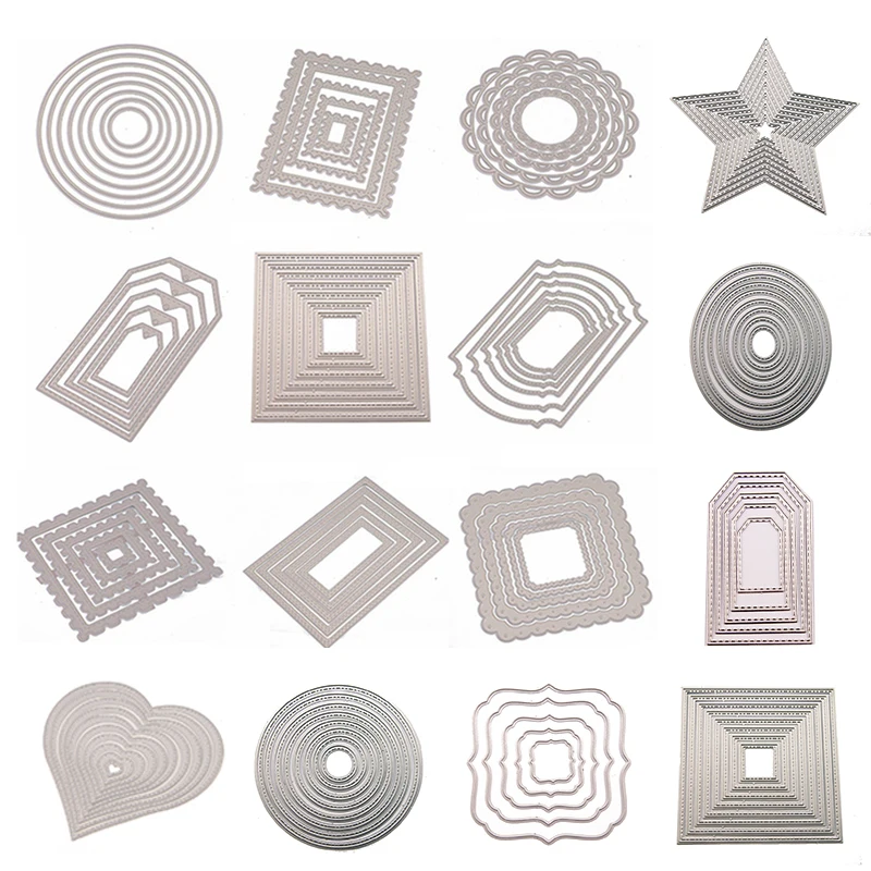 Label Frame Metal Die Cuts Cutting Dies | Label Dies Card Making ...