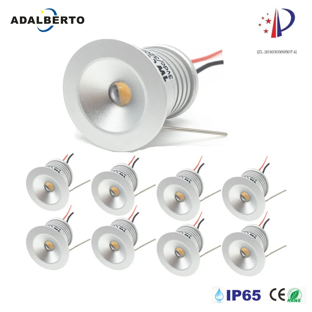 Small LED Spotlight 9PCS 12V 1W Recessed Celling Light For Kitchen ...