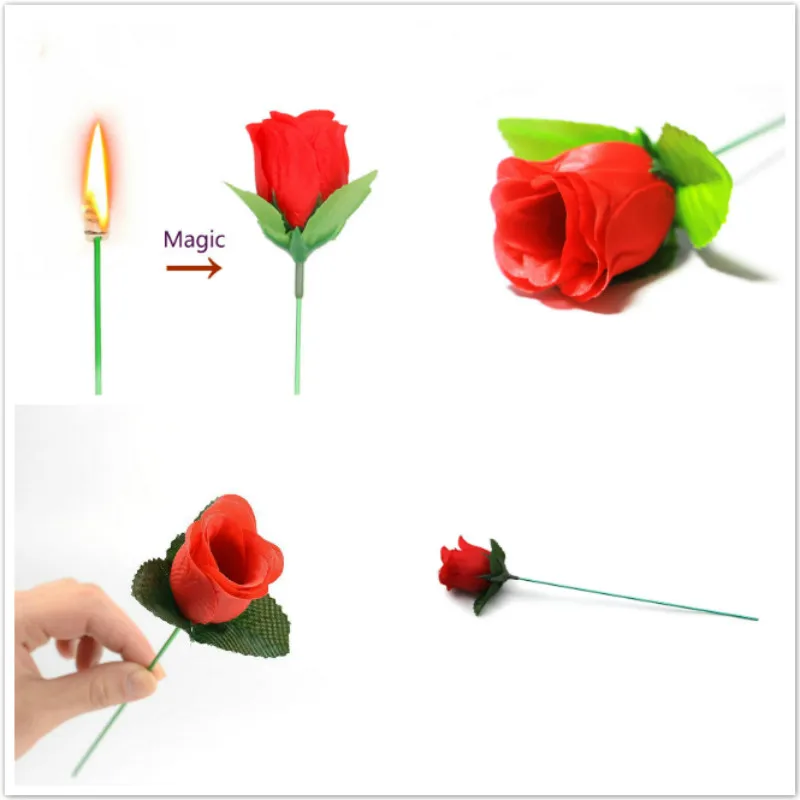 1pcs-Prop-Rose-Magic-Tricks-Mystical-Fire-Coloured-Flames-Bonfire ...