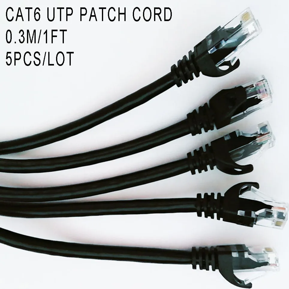 5-PCS-LOT-CAT6-UTP-1-FT-0-3M-30CM-Ethernet-Cables-Network-Wire-Cheap ...