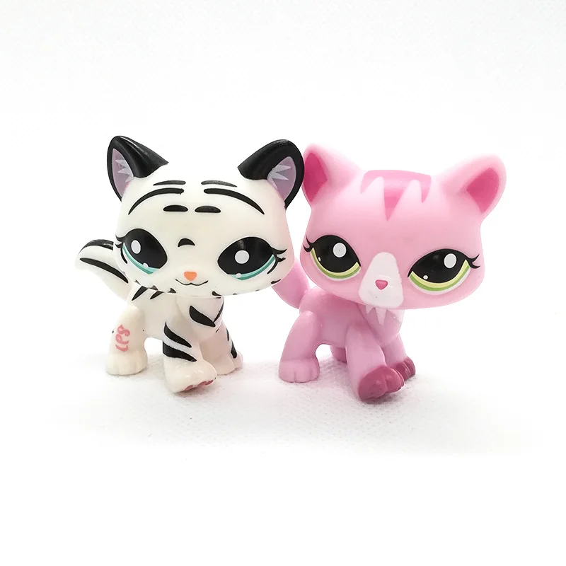 LPS-2PCS-rare-pet-shop-toy-standing-short-hair-cat-figure-original ...