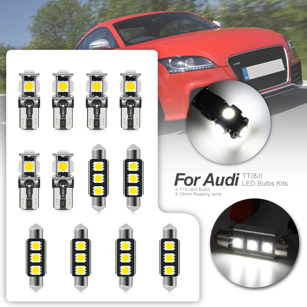 12pcs-White-Canbus-LED-Light-Bulbs-Interior-Lighting-Kit-For-2008-2012 ...