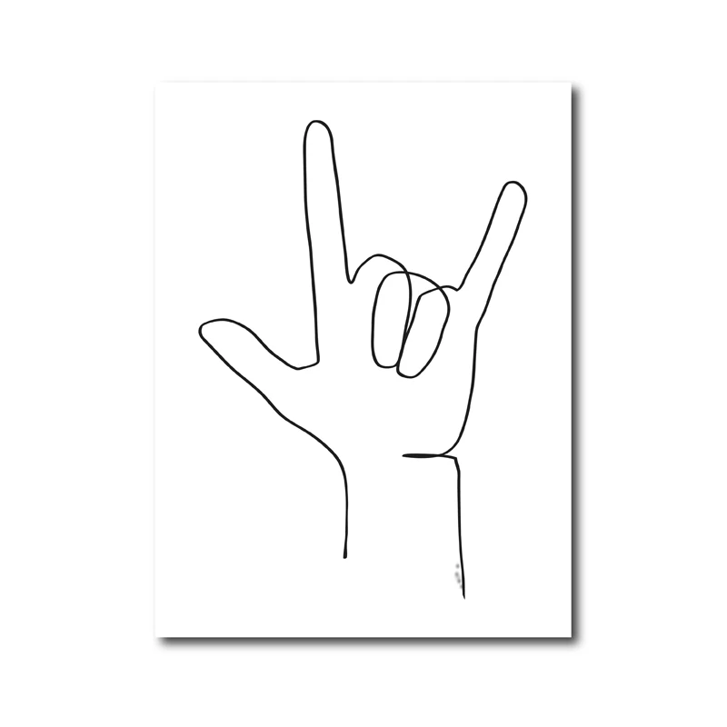 I Love You Sign Language Sketch