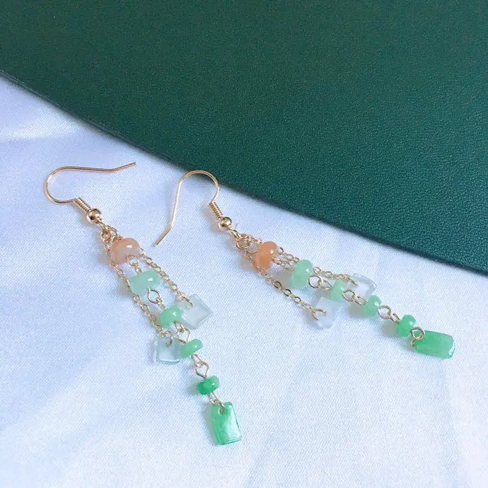 Natural-A-Goods-Jade-Tassel-Ear-Hook-Tassel-Long-Modification-Cheek-Ear ...
