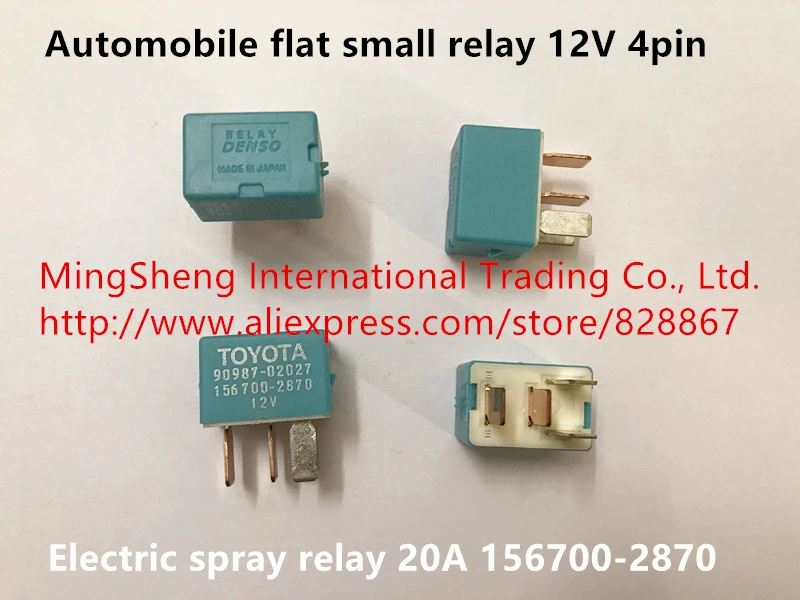 Original New 100% Automobile Flat Small Relay 12v 4pin 20a Electric ...