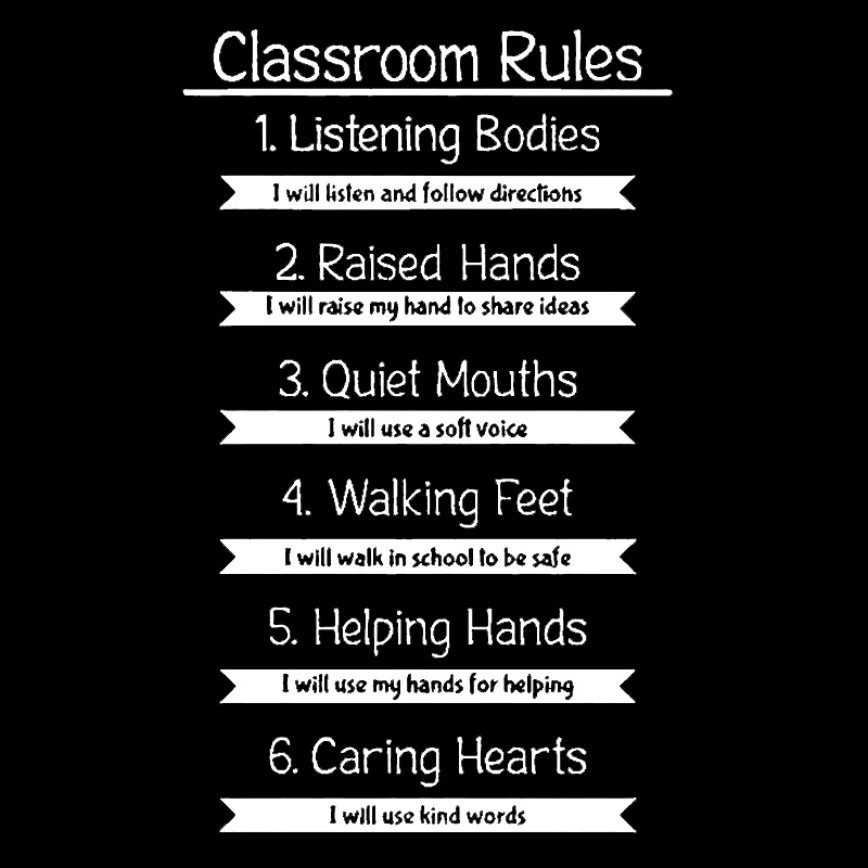 5 Classroom Rules Middle School