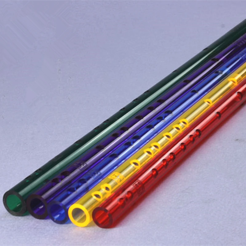Chinese Crystal Flute Transverse Flauta Key C D E FG Organic Glass Dizi ...