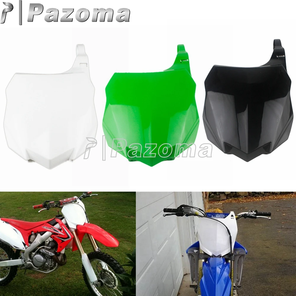 3 Colors Motocross Front Number Plate Plastic Name Panel Cover For ...