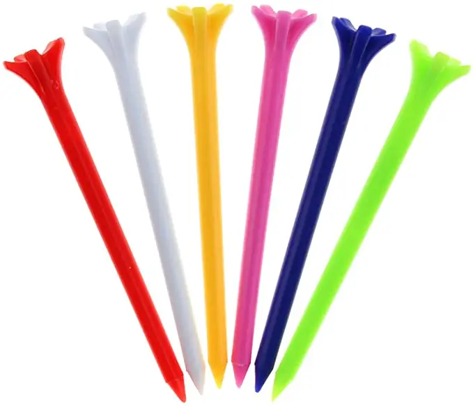 50Pcs-Pack-6-Colors-Professional-Zero-Friction-5-Prong-70mm-Golf-Tee-5 ...