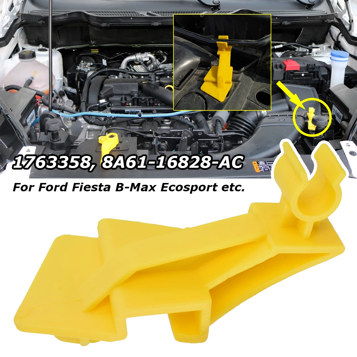 Car Hood Bonnet Rod Clip Stay Support Prop Clamp Holder Retainer For ...