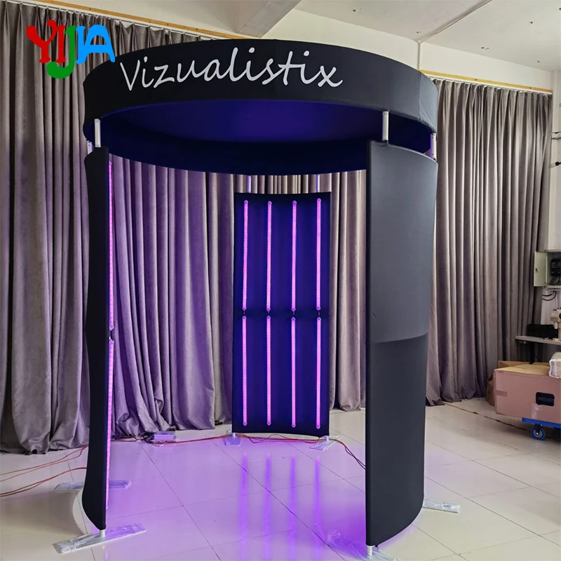 Custom Printed 360 Video Spinner Photo Booth Automatic Photobooth ...