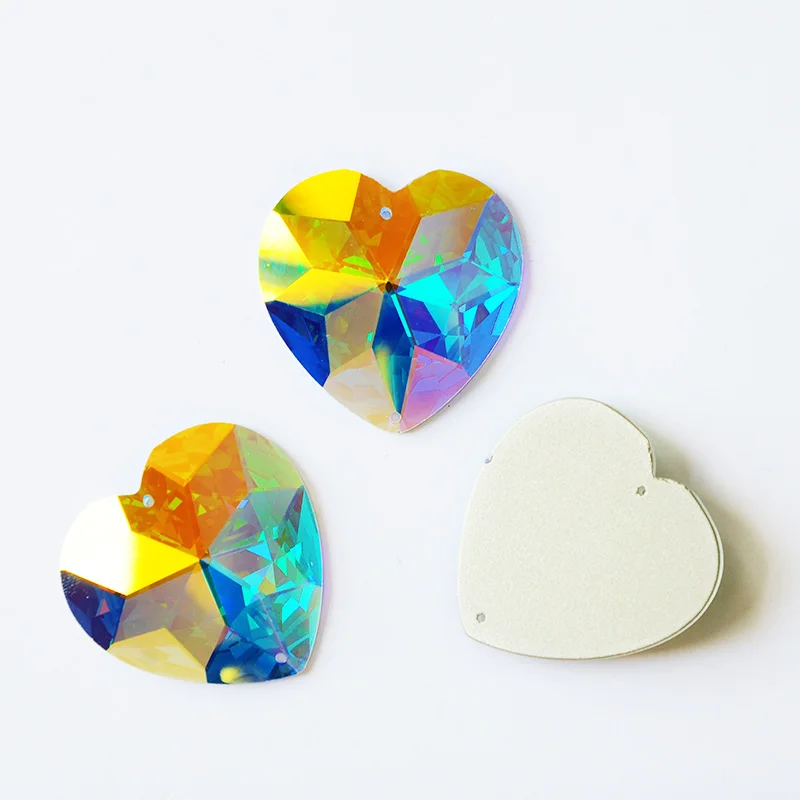 YANRUO-2202TH-Heart-All-Sizes-Mirror-Top-Crystal-AB-Glass-Sewing ...