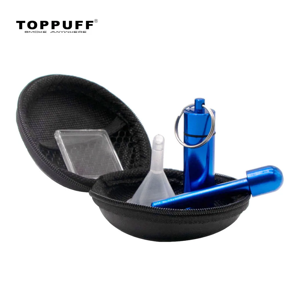 TOPPUFF Snuff Set Metal Nasal Snuff Sniffer Straw Snorter Tube ...
