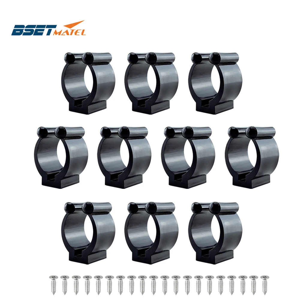 10X Nylon Portable Fishing Rod Clips Plastic Club Positioning Clamps ...