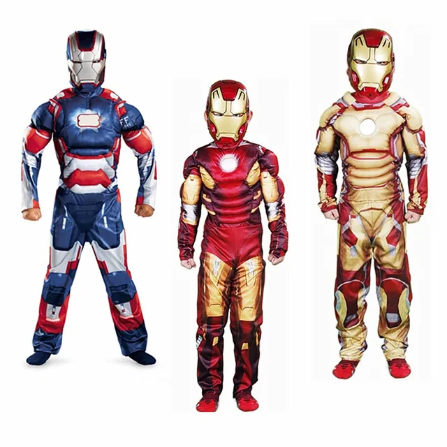 4-12Y Child Anime superhero Cosplay Muscle clothing for Boys Carnival ...