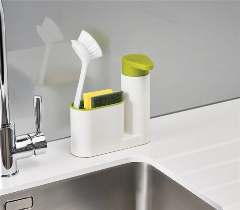 Accessoire de cuisine,Éponge de lavage, brosse d'évier, bouteille de ...