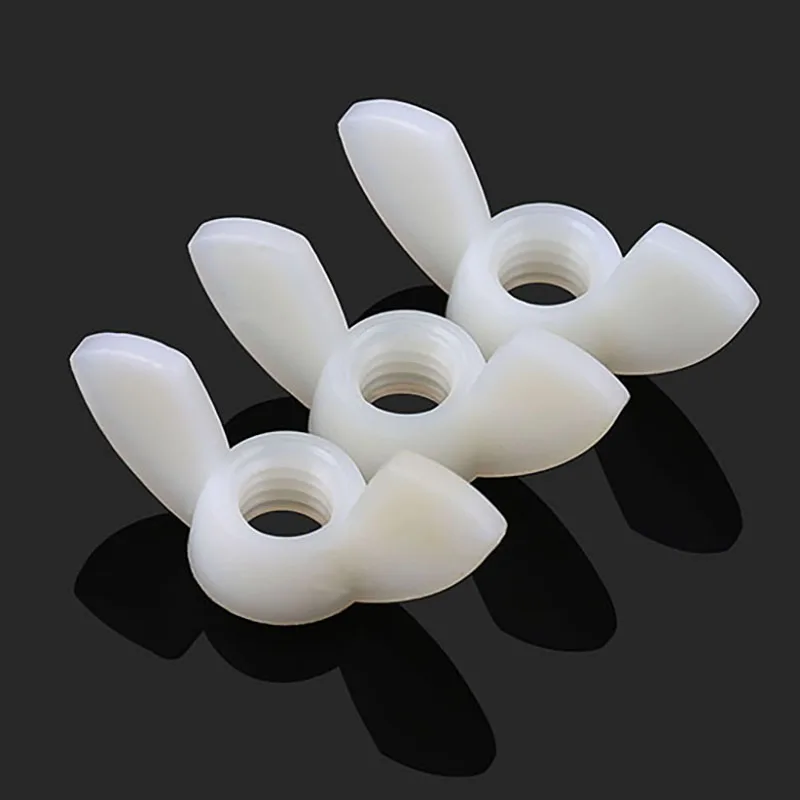 White-Nylon-Nut-Wingnut-Butterfly-Ingot-Plastic-Thumb-nut-M3-M4-M5-M6 ...