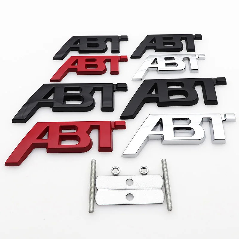 1pcs ABT metal Front grill emblem Car logo side badge Creative ...