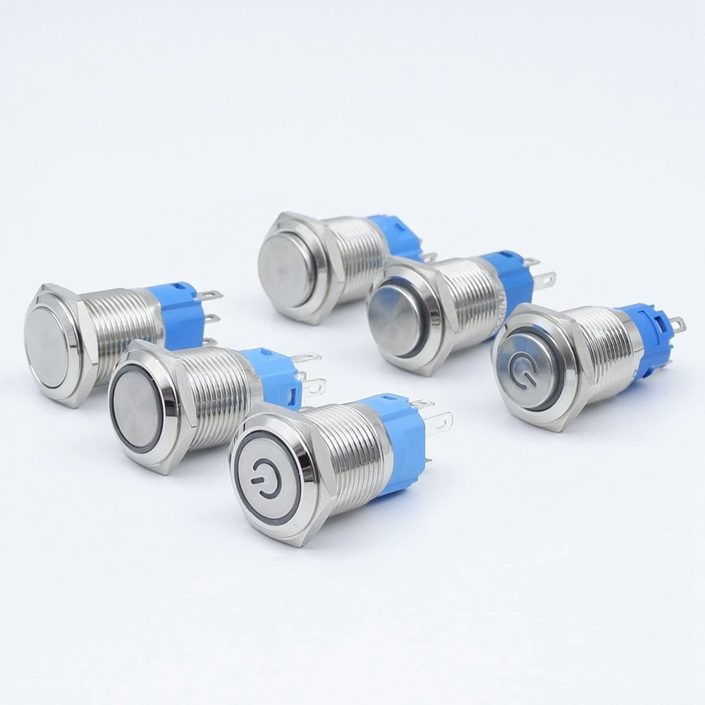 16mm-Push-Button-Switch-Latching-Light-Waterproof-Momentary-without ...