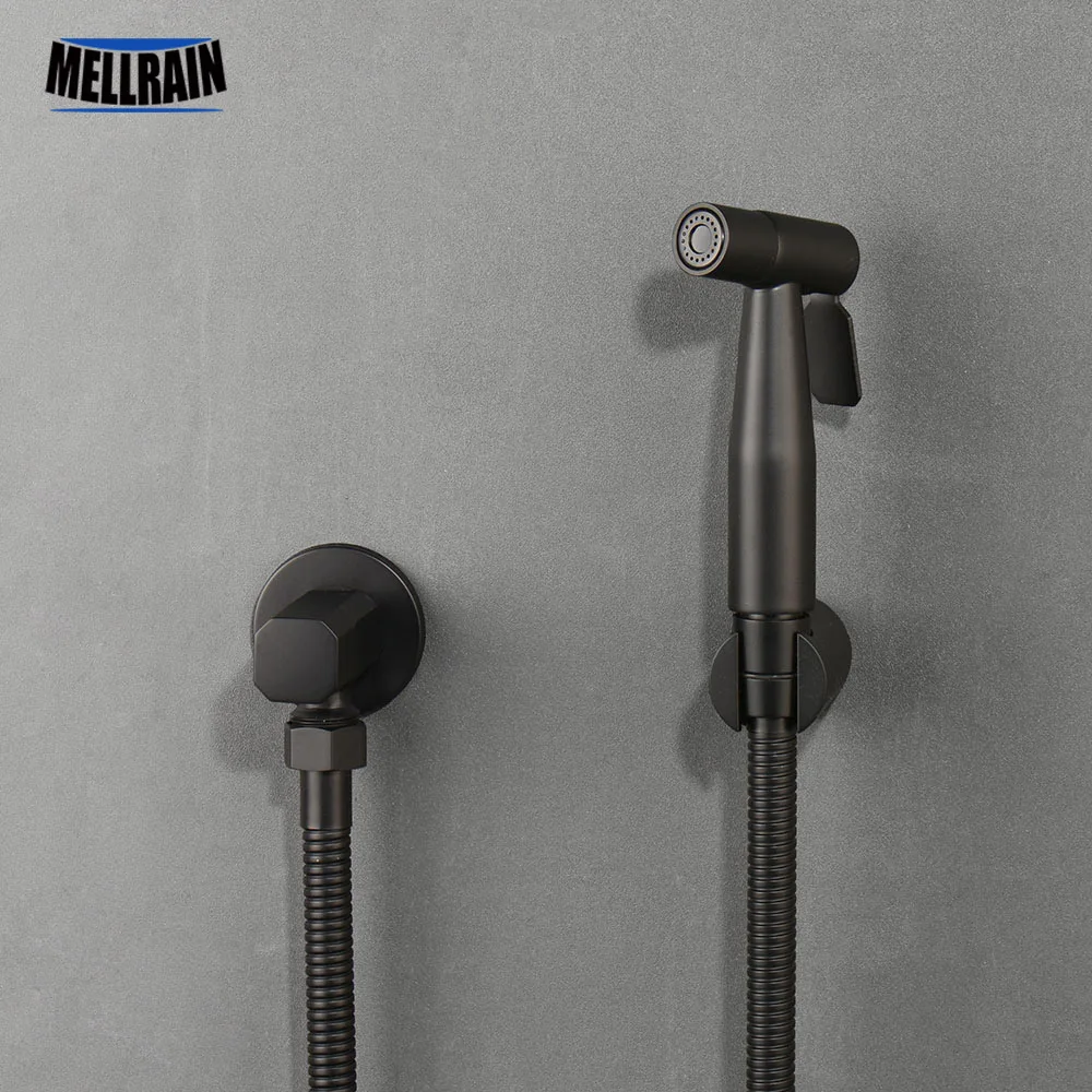 Brushed Gold Toilet Bidet Faucet Kit. Wall Mounted Bidet Sprayer With ...