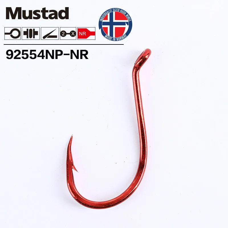 Original Mustad Fishhooks 92554 Olecranon Peche Barbed Fishhook Lure ...