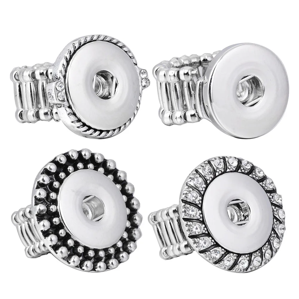 New-High-Quality-Simple-Style-Adjustable-Ring-Vintage-Metal-18mm-Snap ...