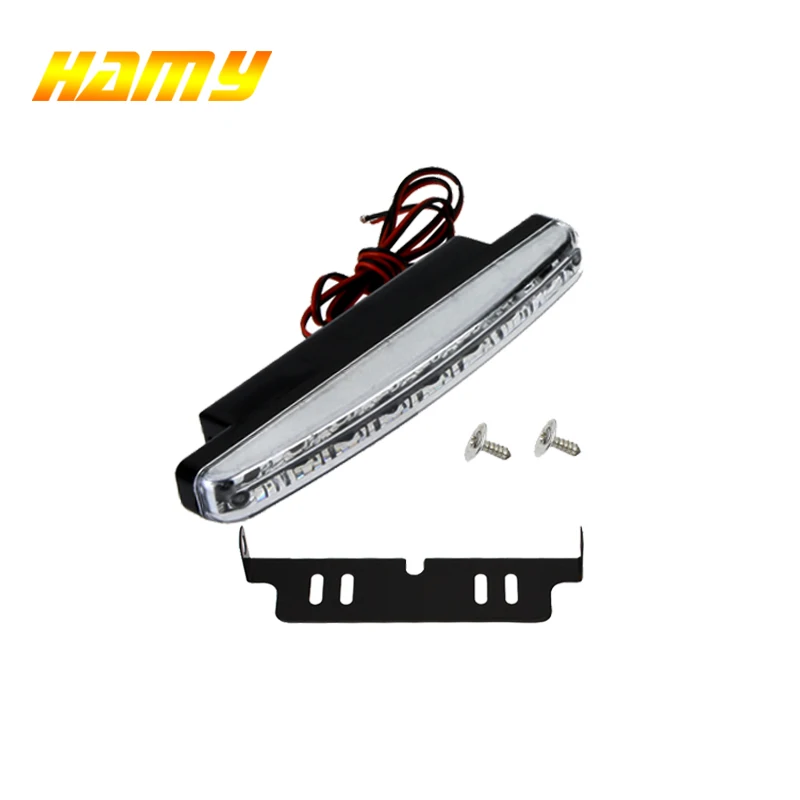 1x Car LED 12V External White 8Leds Universal Driving Light Daytime ...