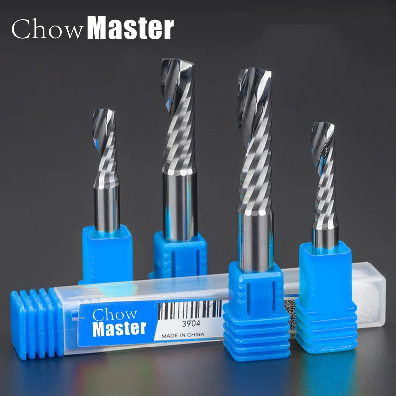 Single Flute Spiral Router Bits 3.175/4/6/8mm For Cut Wood/plastic ...