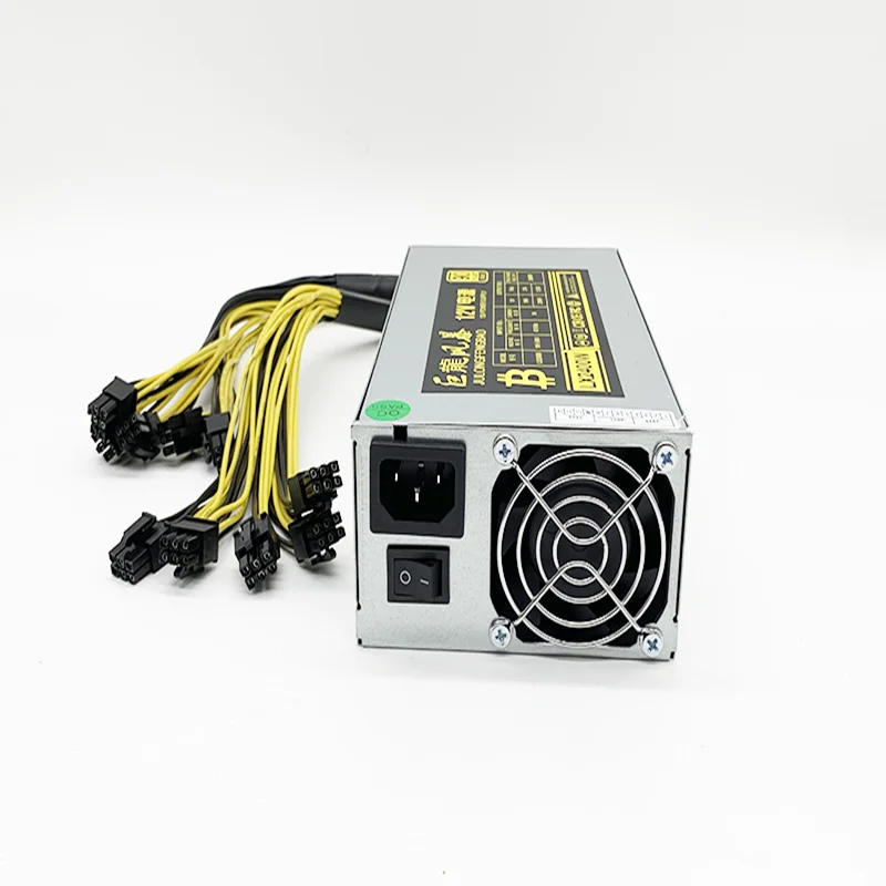Miner PSU For Single Channel 12V X79 B75 B85 847 2U 10*6Pin 2400W 2600W ...