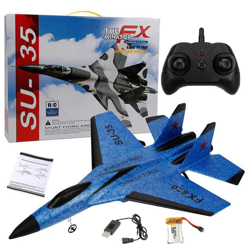New FX 620 2.4G 2CH SU 35 Glider RC Remote Airplanes Foam RTF Plane UAV ...
